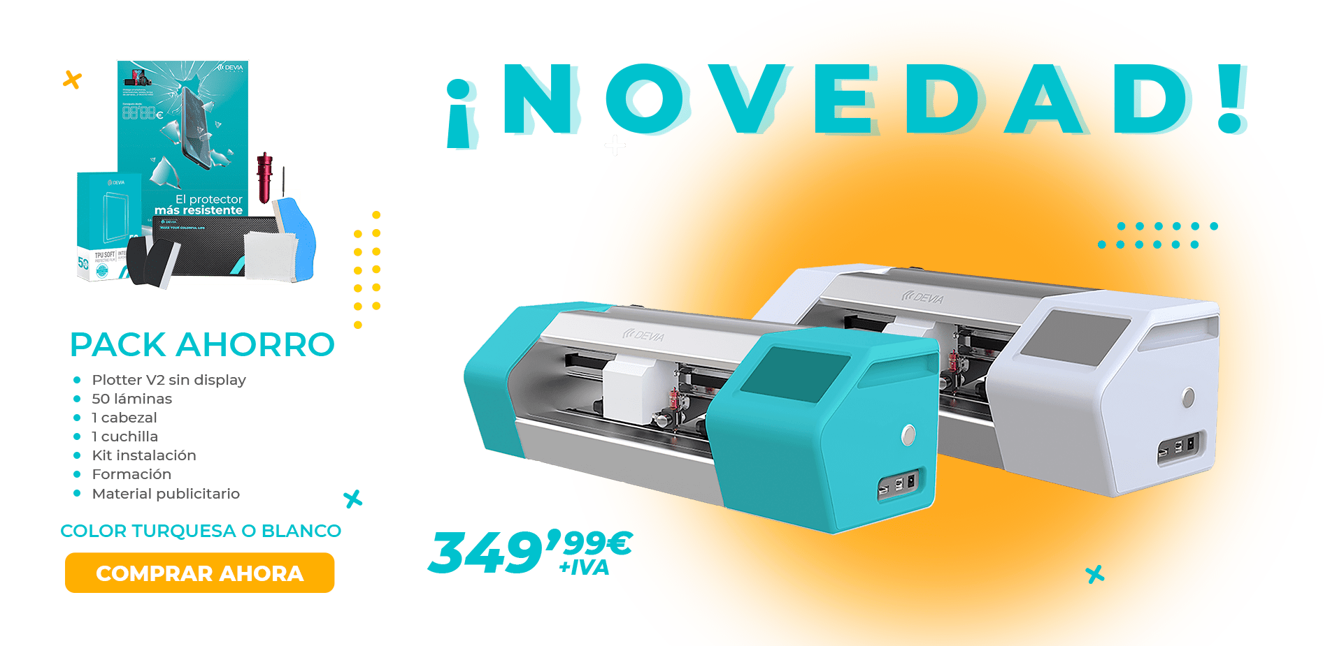 Plotter Hidrogel + 50 Laminas Hidrogel - My Devia Spain